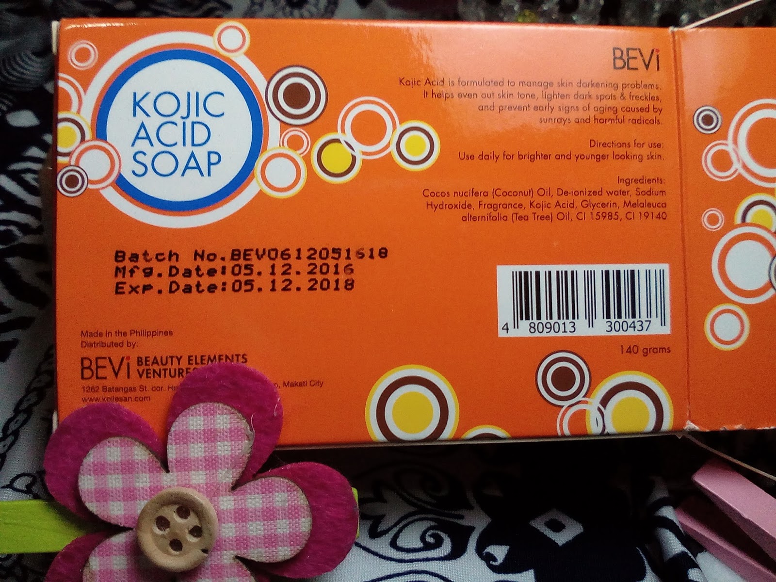 lets try things out: kojic acid soap BEVi review