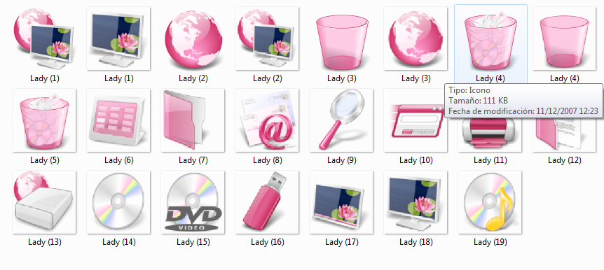 Paquete de iconos rosas - ♥Tutos Lady Pink♥