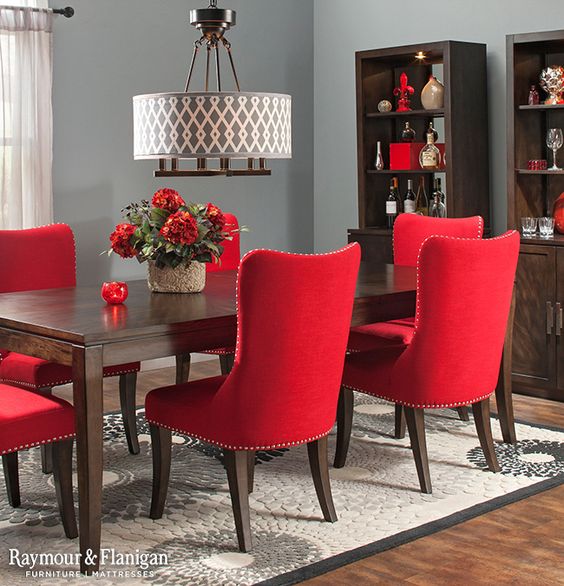 Exquisite Red Dining Room Chairs For A Bold Interior / Home Decor ...