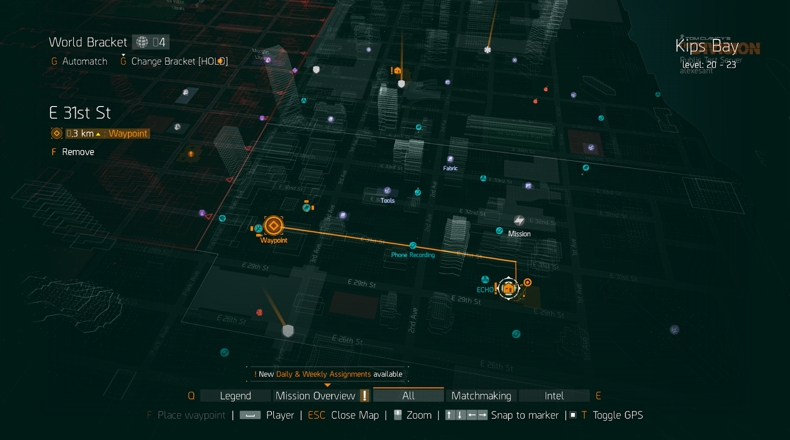The Division - Roaming Bosses map locations - Open World in patch 1.4 ...