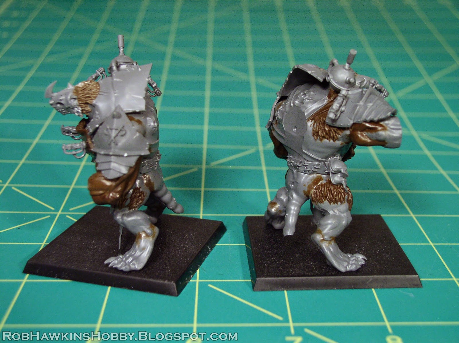 Rob Hawkins Hobby: Skaven Stormfiends: Armoring Up