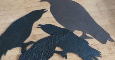 Black Crow Craft Cutouts for Halloween