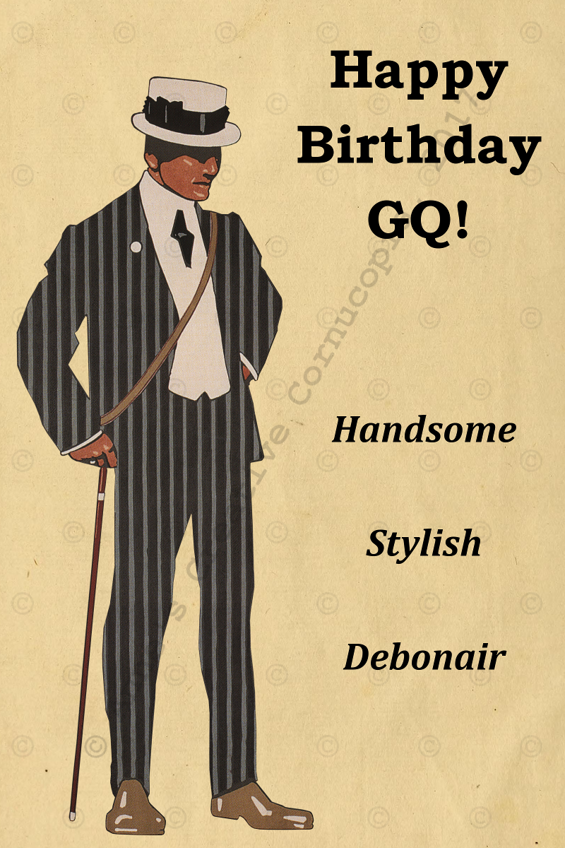 Anne's Creative Cornucopia: "Happy Birthday GQ!" - Postcard