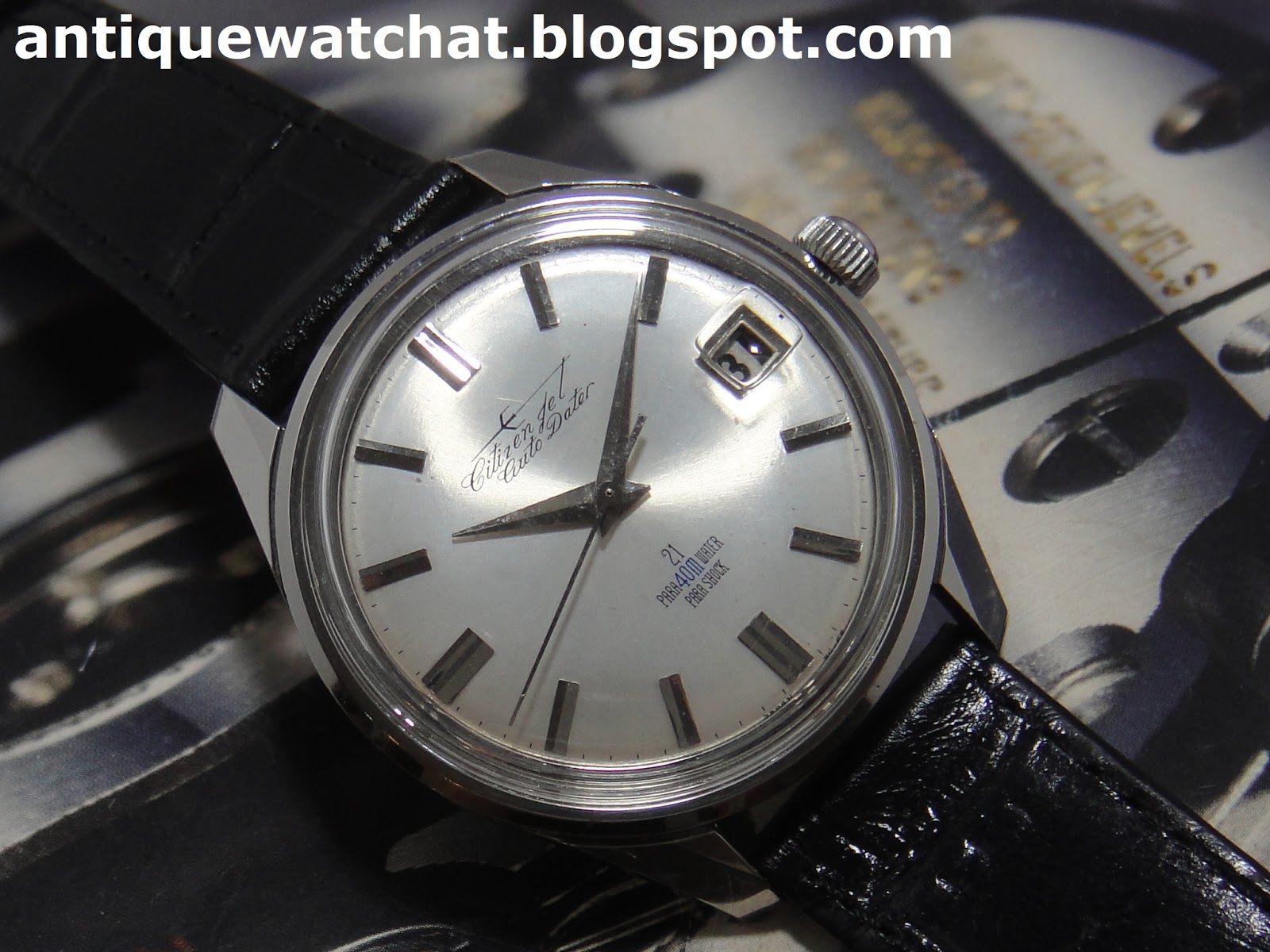 Antique Watch Bar: CITIZEN JET AUTO DATER 21 JEWELS PARA 40M WATER PARA ...