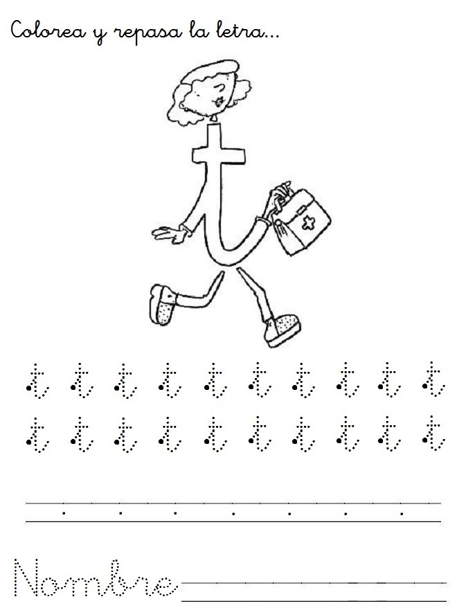 LECTOESCRITURA: FICHAS ESCRITURA LETRA T