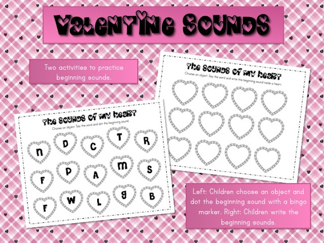 Mrs. Ricca's Kindergarten: Valentine Math & Literacy Centers {Freebies}