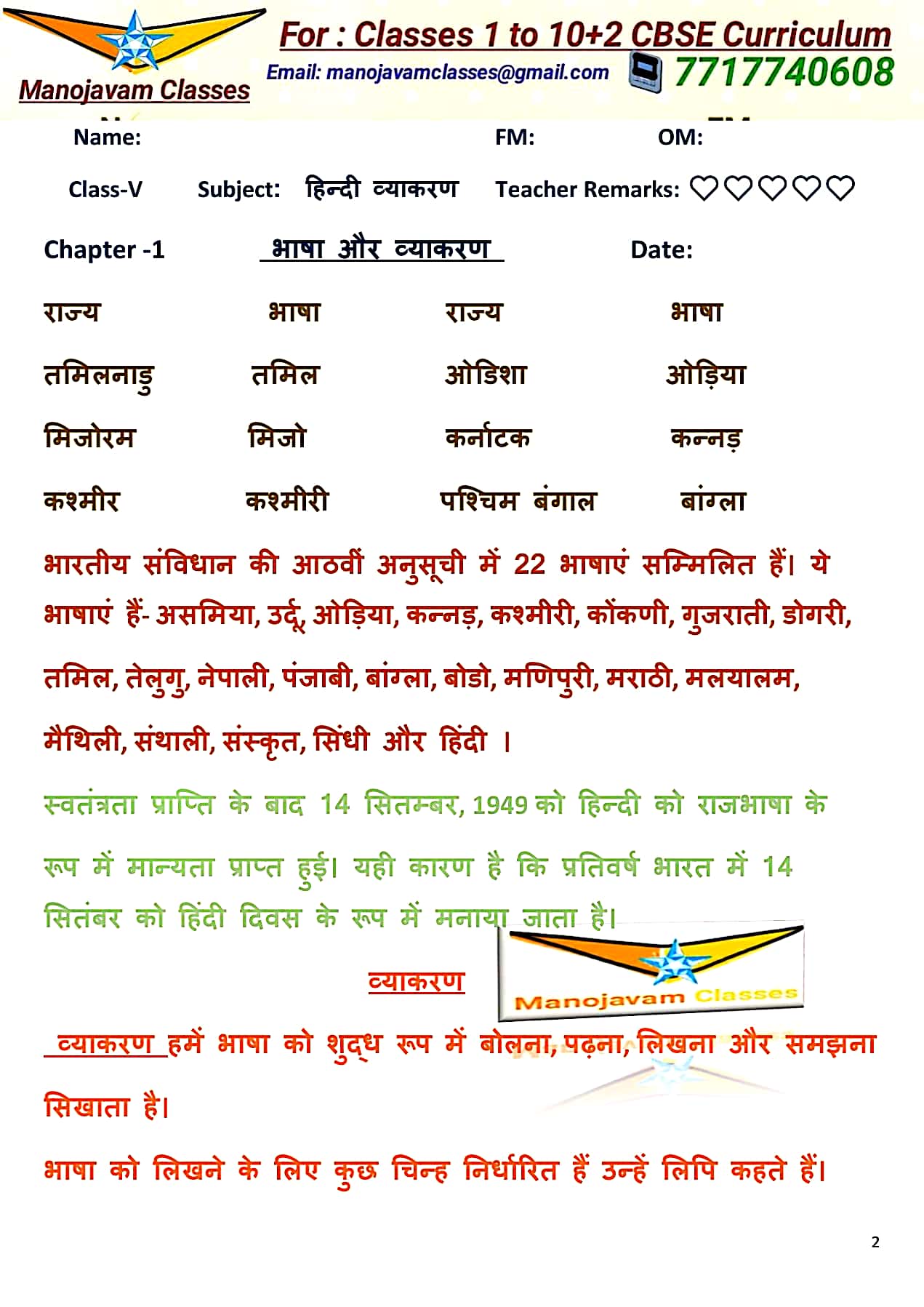 Class 5 Hindi Grammar Chapter 1 class-5-hindi-grammar-chapter-1