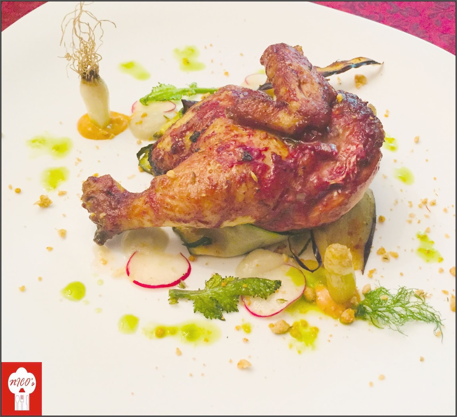 Super Nico: Cocosel de padure servit cu panglici de vinete si dovlecei ...