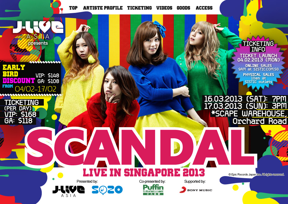 S C A N T A ♬: SCANDAL LIVE IN SINGAPORE 2013