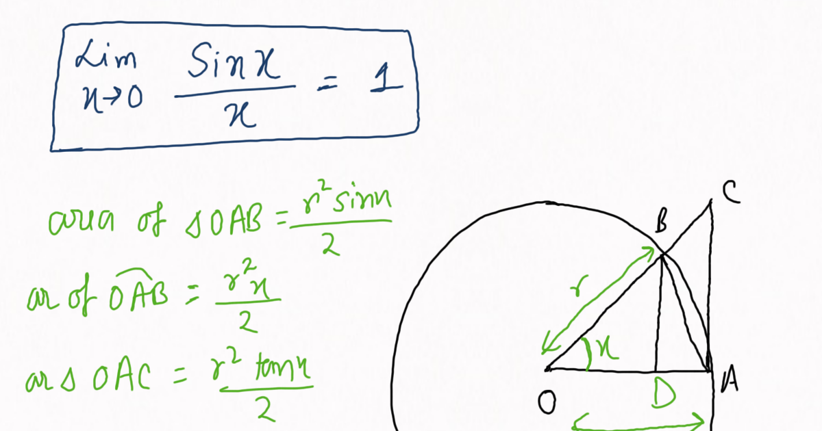 update-ans-limit-x-tends-to-0-sinx-x-1-proof