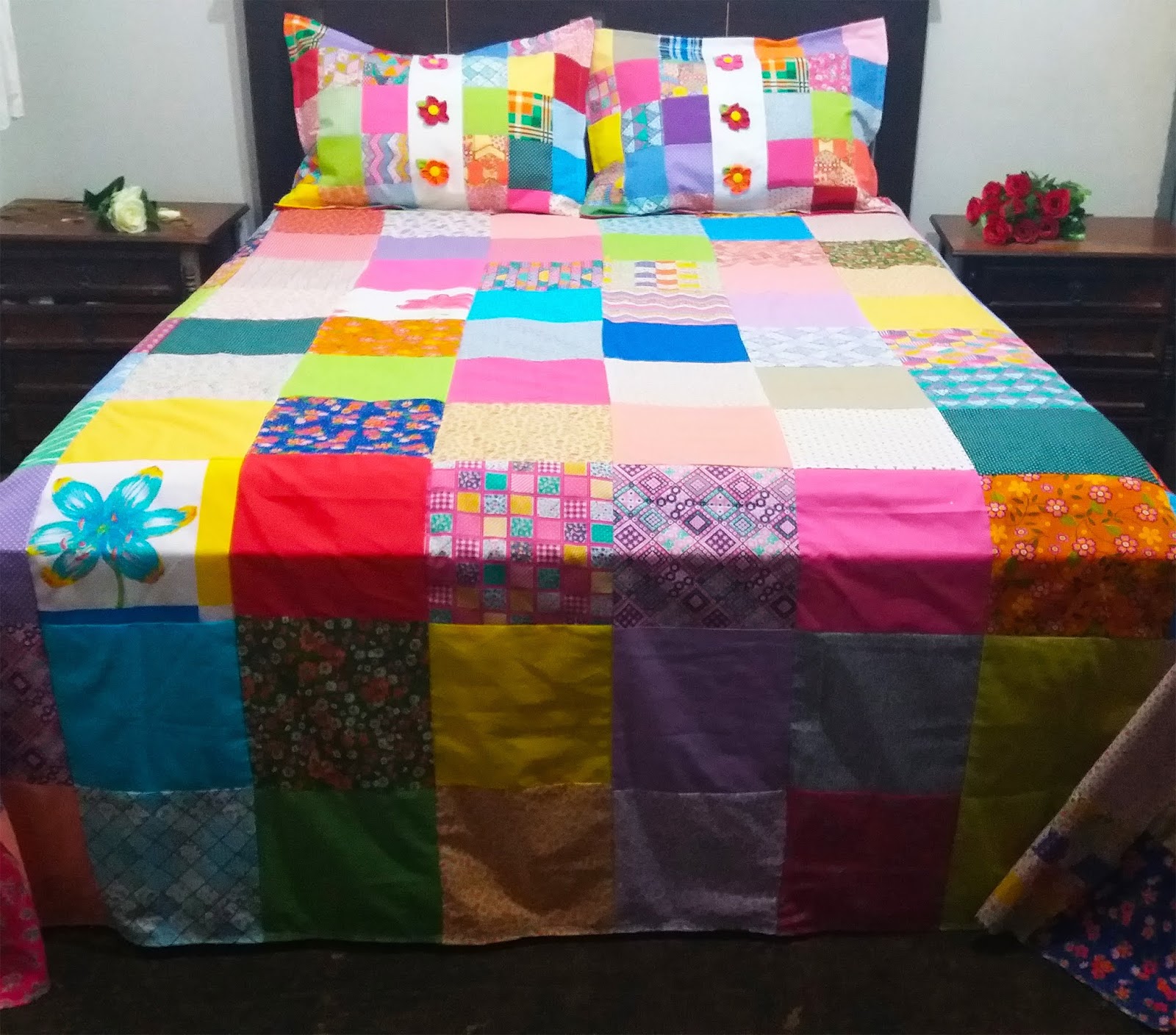 ~♥~ Fuxicos e Retalhos ~♥~: Colcha de Retalhos Casal - Colcha de ...