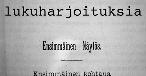 kujerruksia: Lukuhaaste: Lukuharjoituksia