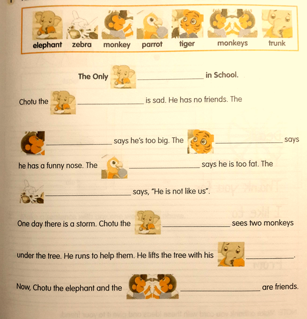 Happy To Help!: GIIS - Class 1 - English - Block 7 - The Only Elephant ...