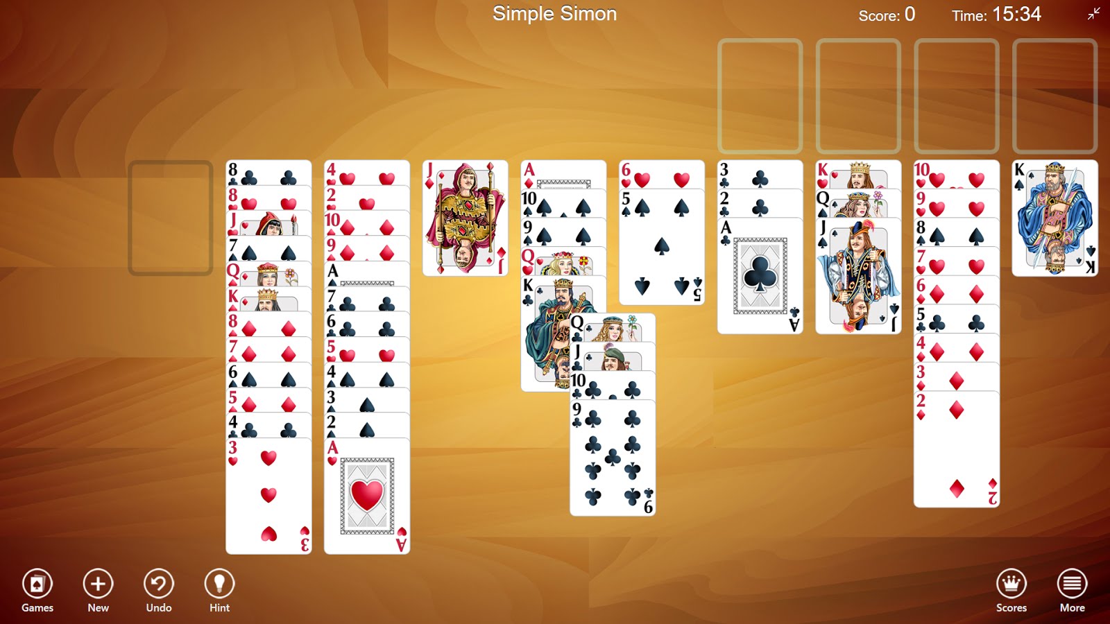 TreeCardGames Blog: Simple Simon: part of the Spider Solitaire family ...