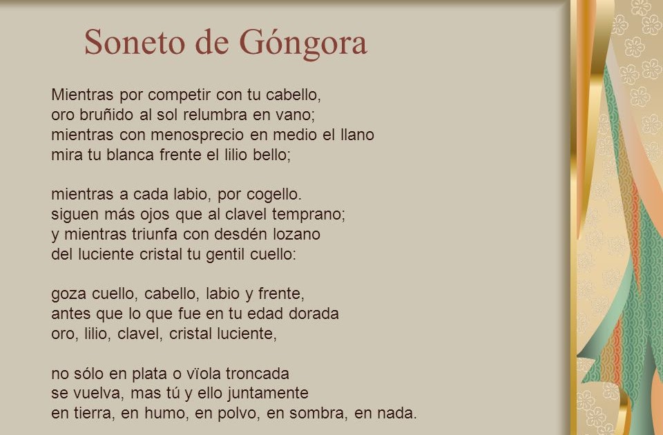 Lengua y Literatura: UN SONETO DE GÓNGORA