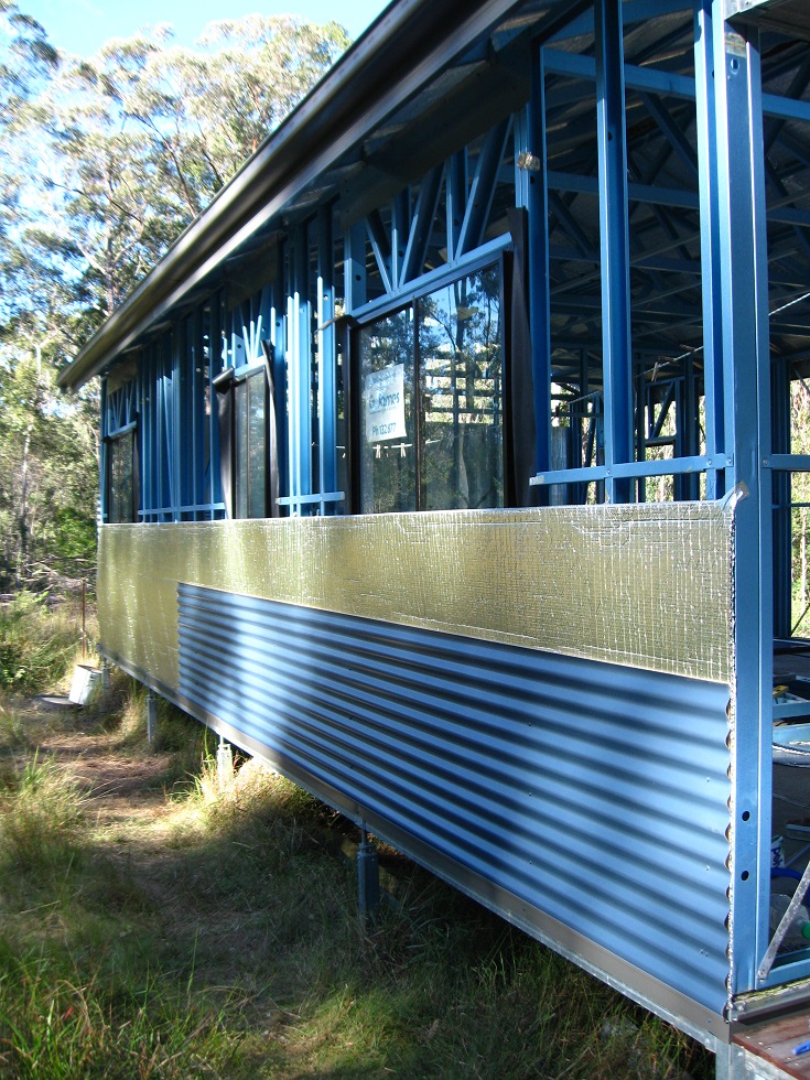 Our Owner-Builder Steel-Frame Kit-Home in Progress: External Wall ...