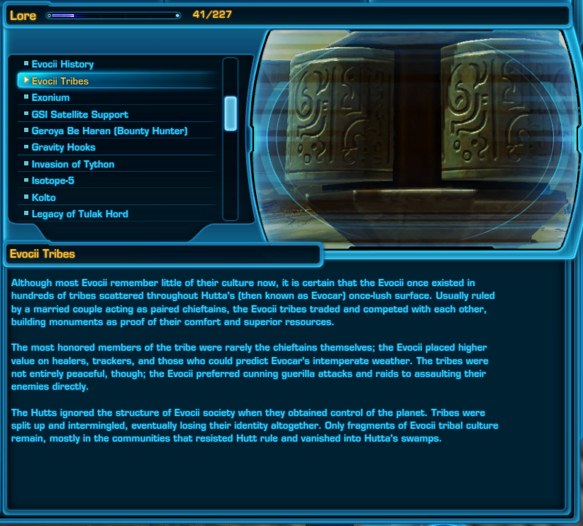 Jedi Lore Keeper: Evocii Tribes