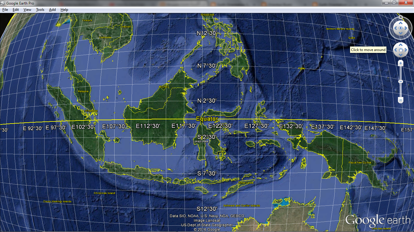 Earth Orientation: Indonesia