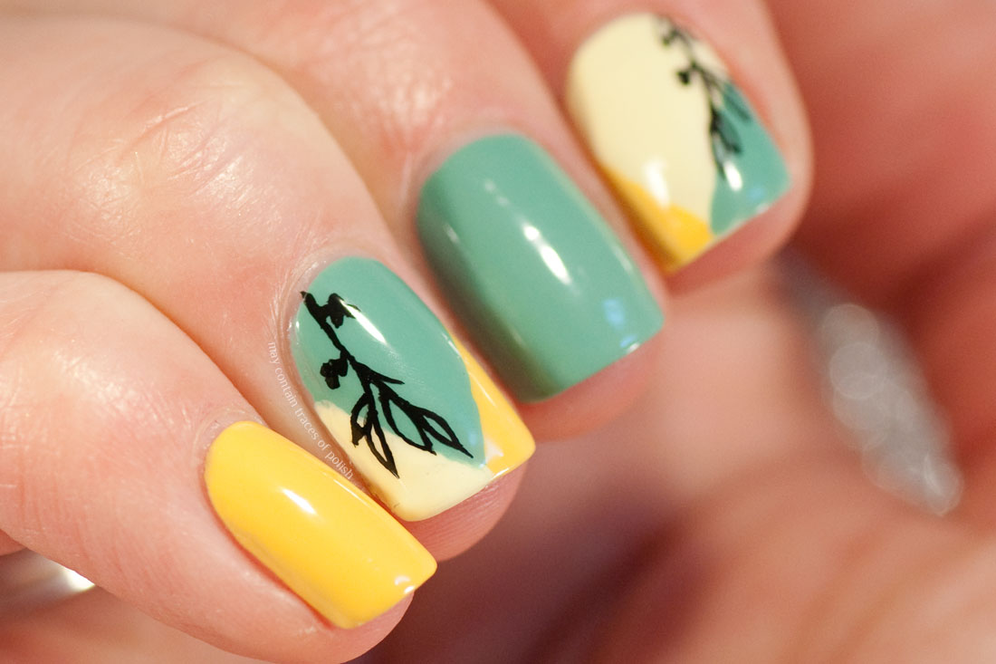 Geometric Floral Nails - May contain traces of polish