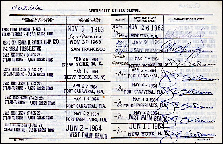 Take a Trip on a Survey Ship: USNS Michelson: Voyages of a Michelson Mate
