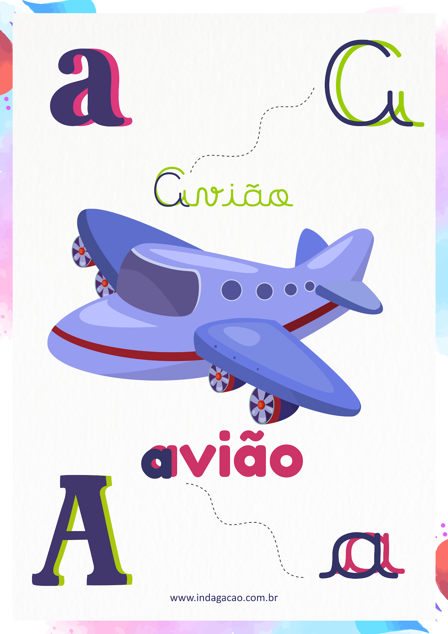 Alfabeto Ilustrado Letra A; baixar - INDAGAÇÃO