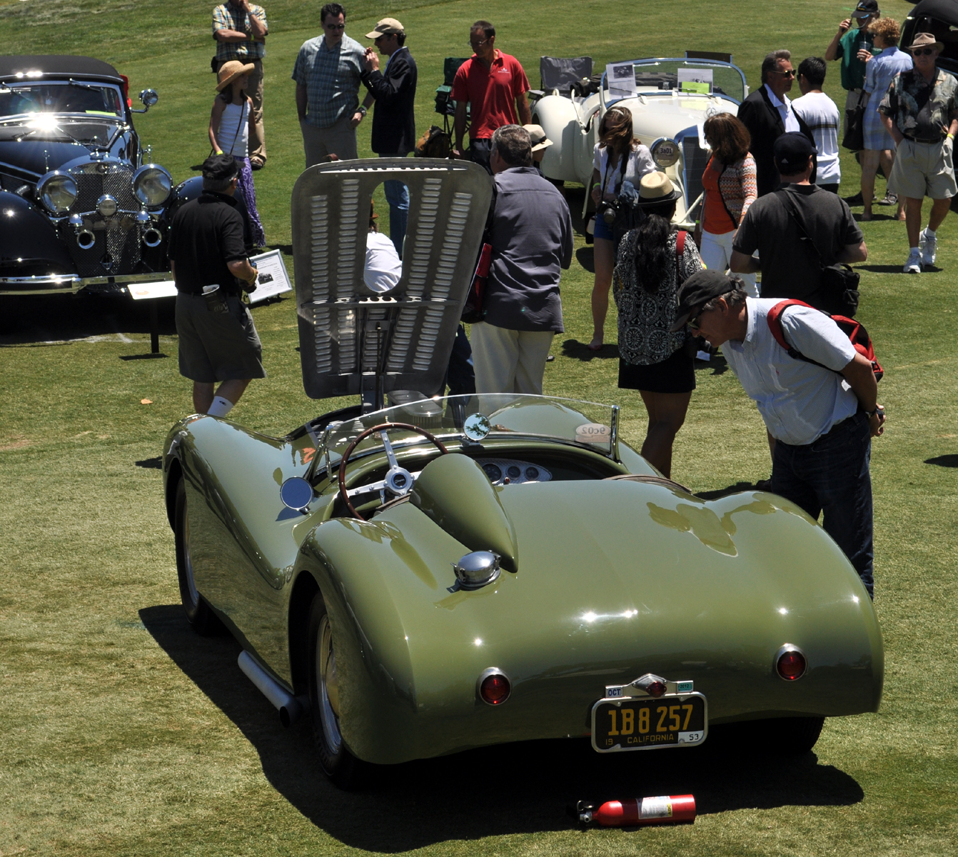 ELECTRIC CAR: Jerry Wood's 1953 Glasspar G2, with a 331 hemi, and he's ...