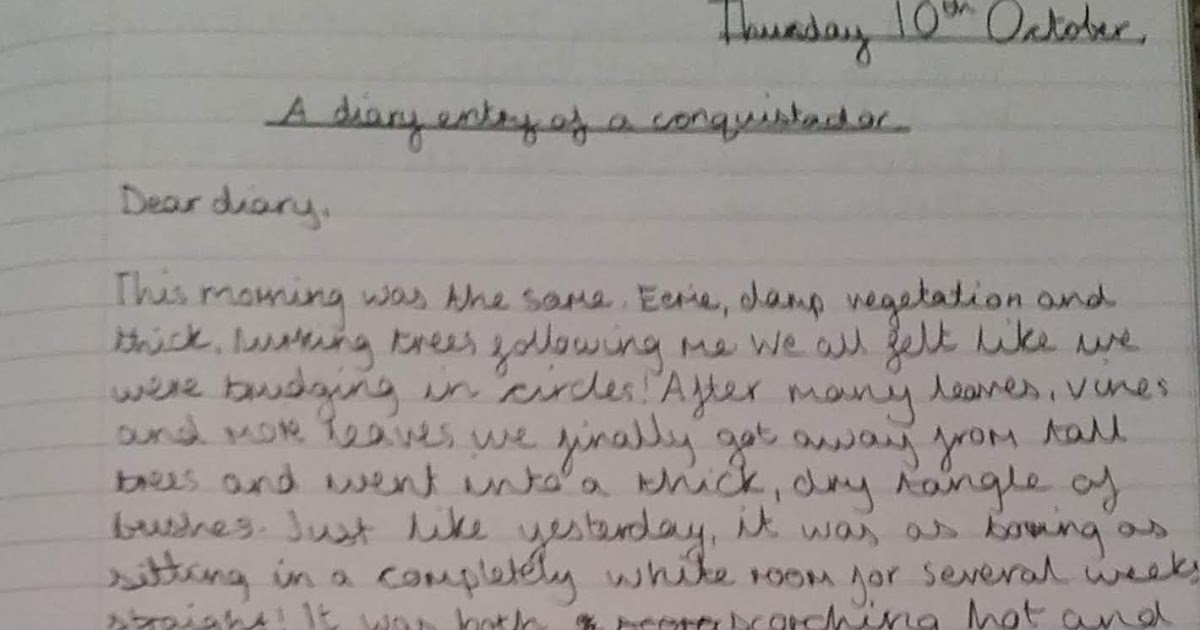 Year Six: Diary Entry of a Conquistador