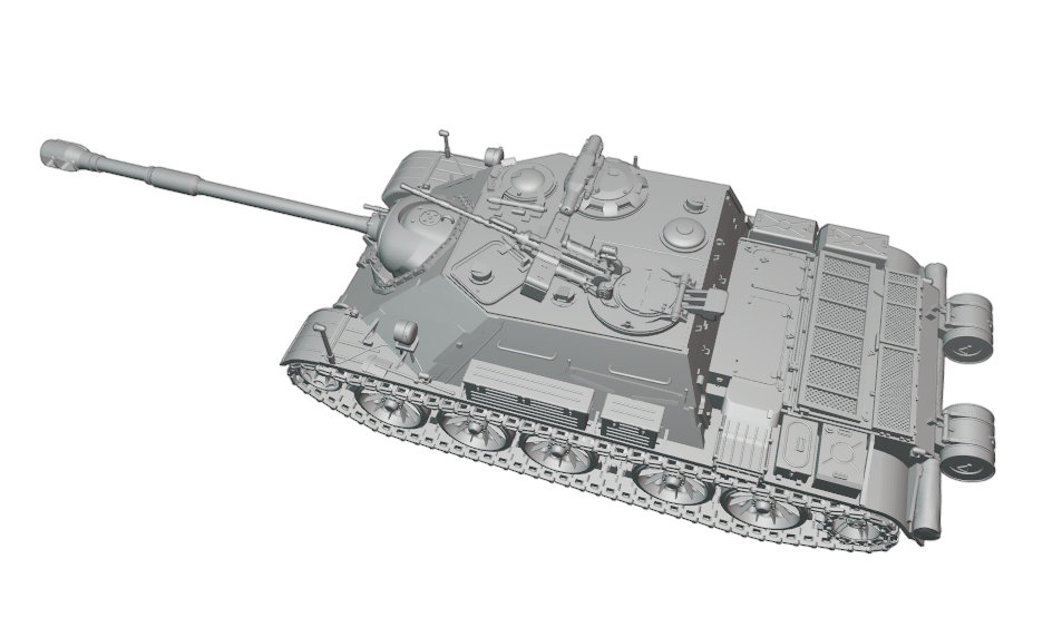 Gulumik Military Models: RESIN KIT R72059 SU-122-54 Early 1/72 RED TANK MINIATURE