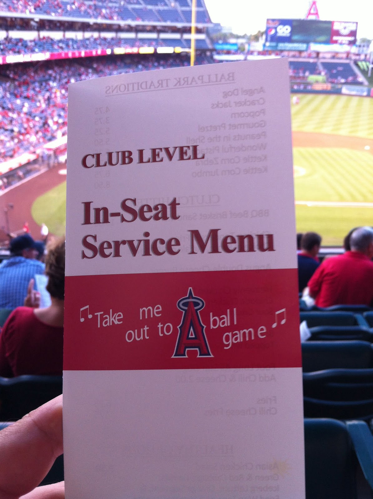 Stadium Club Menu