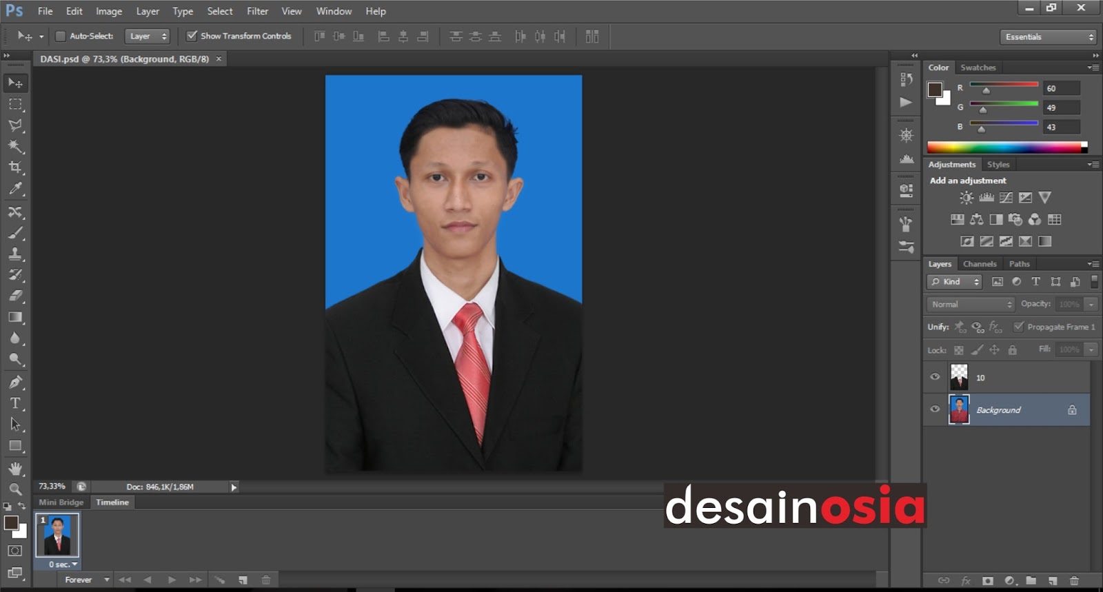 Tutorial Mengganti Baju dengan Jas Menggunakan Photoshop - desainosia