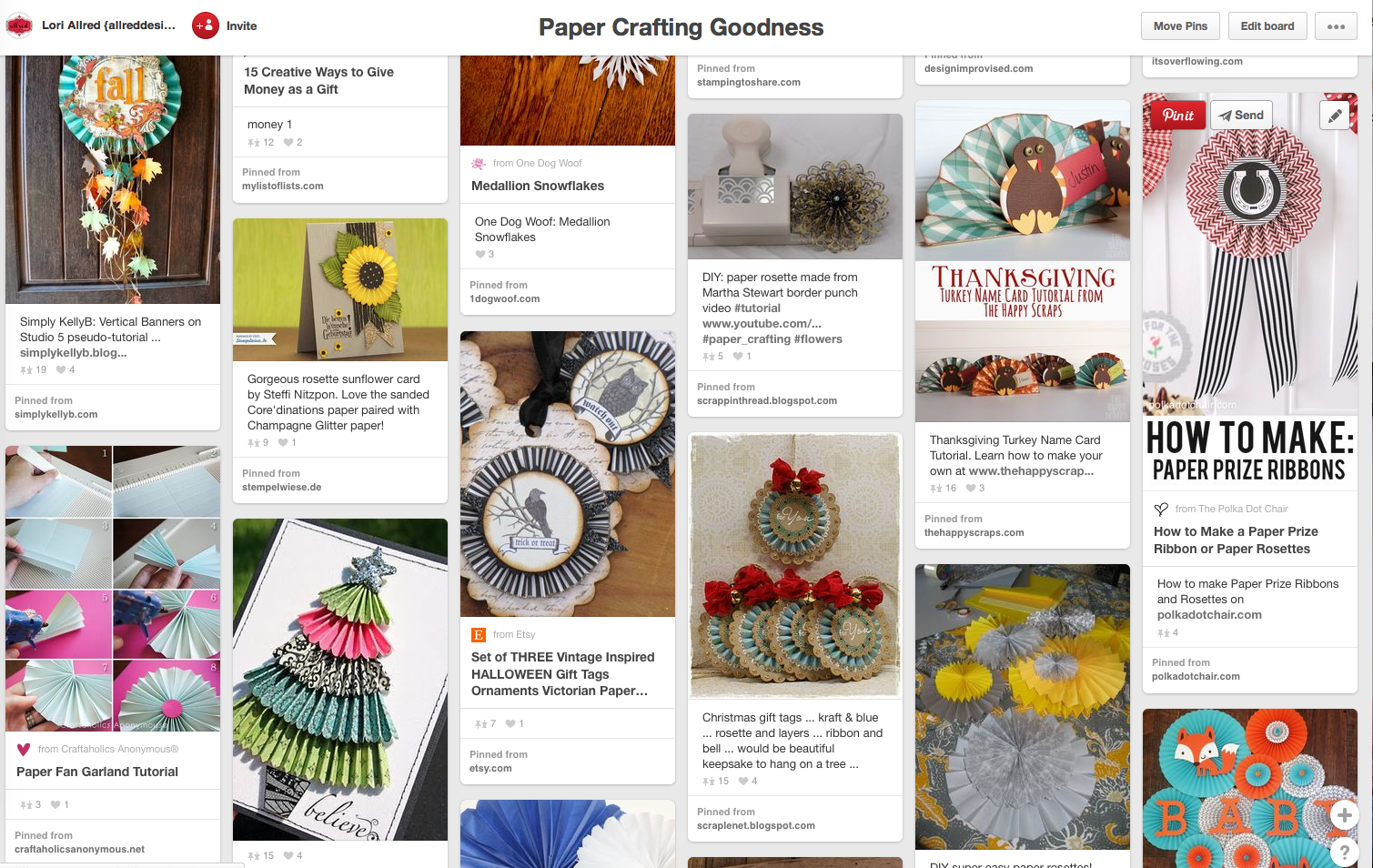 Allred Design Blog: Inspired by Pinterest: Paper Rosette Projects