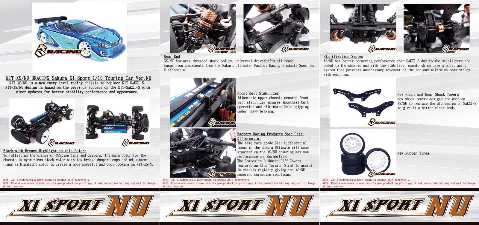 3Racing 新シャーシ「XI SPORT NU」発表|ラジコンもんちぃ - オフロード/オンロード/ドリフト ラジコンニュース