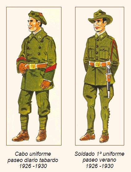 Regimiento de Infantería Tetuán: La introducción del uniforme caqui