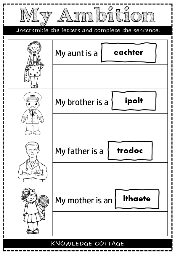 My Ambition Worksheet