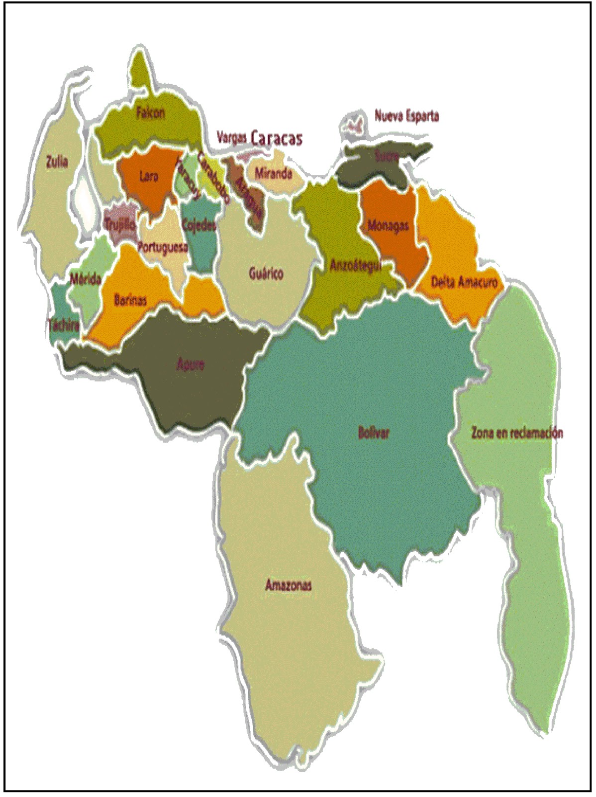 DESCUBRIR EL MAPA DE VENEZUELA. | WEB PEDAGÓGICA PRIMARIA