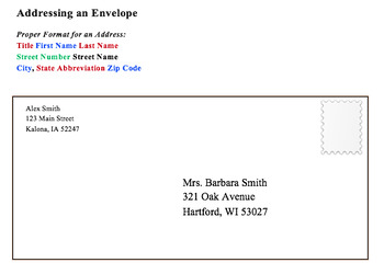 Thank You Letter Envelope Format - Formal Letter