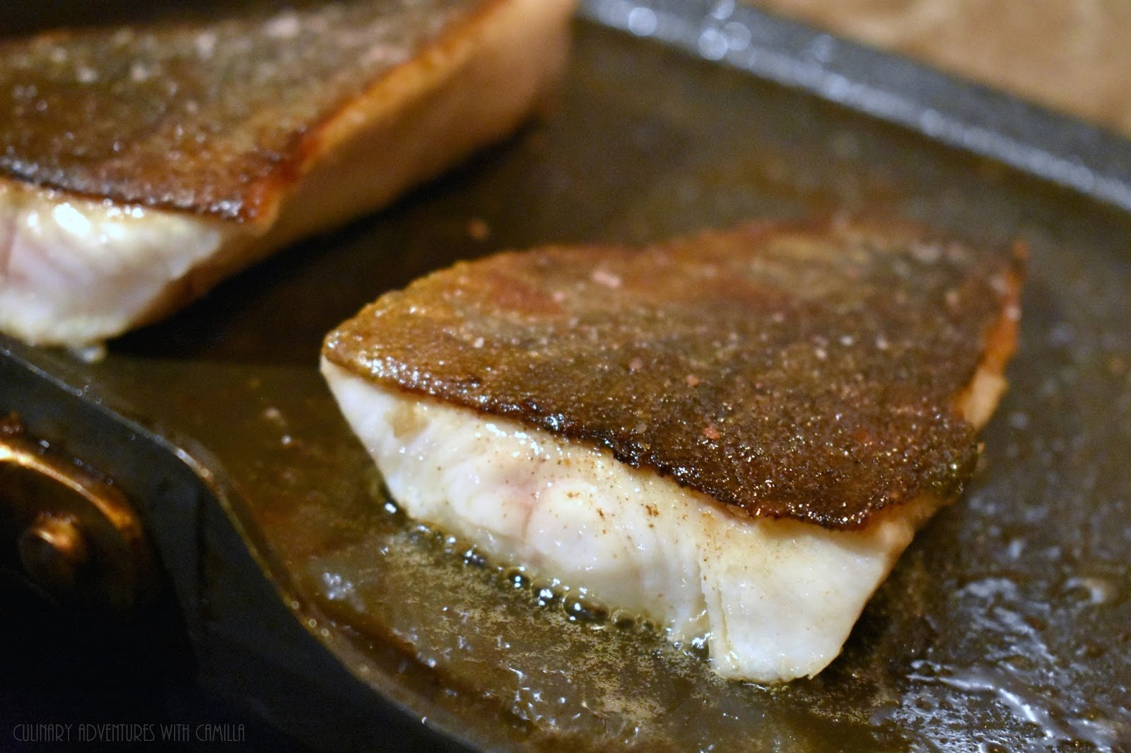 Pan-Seared Black Cod with Lime-Ginger Beurre Blanc