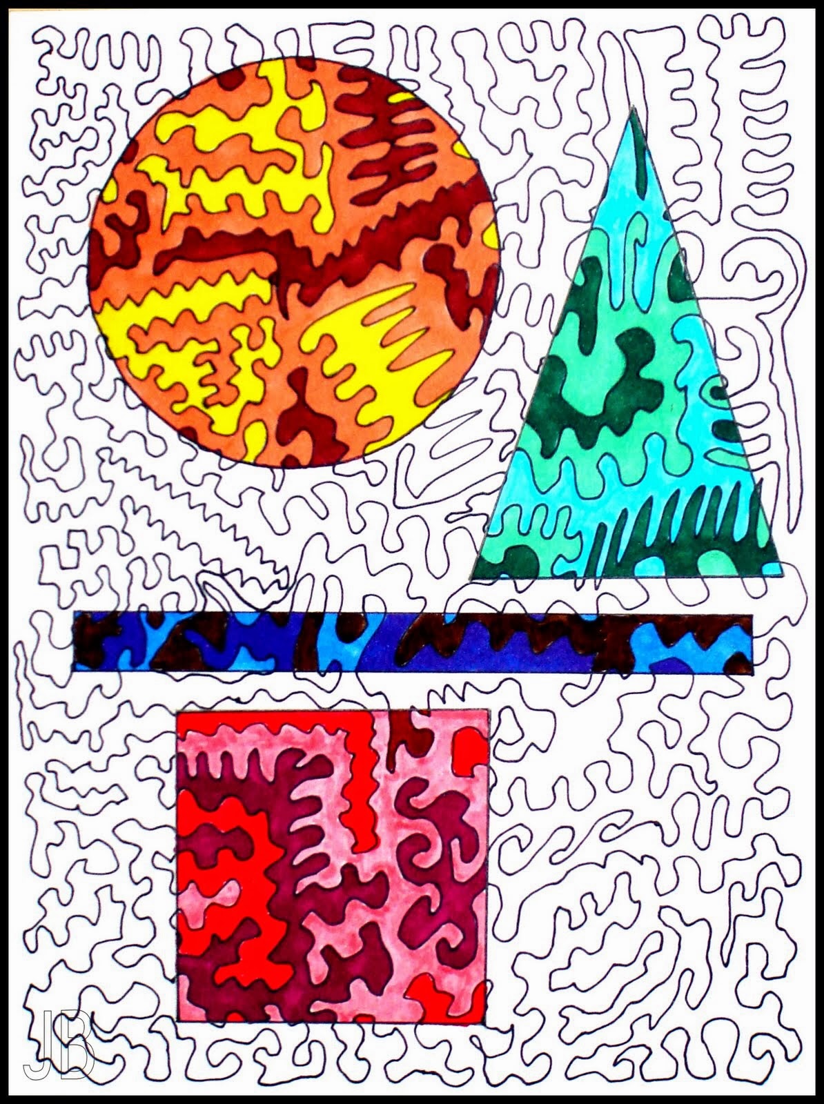 Mette's Art Blog: Longest line step 1