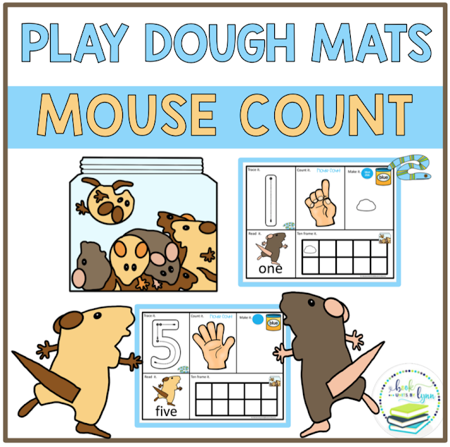 MOUSE COUNT PLAY DOUGH MATS ~ Book Units by Lynn
