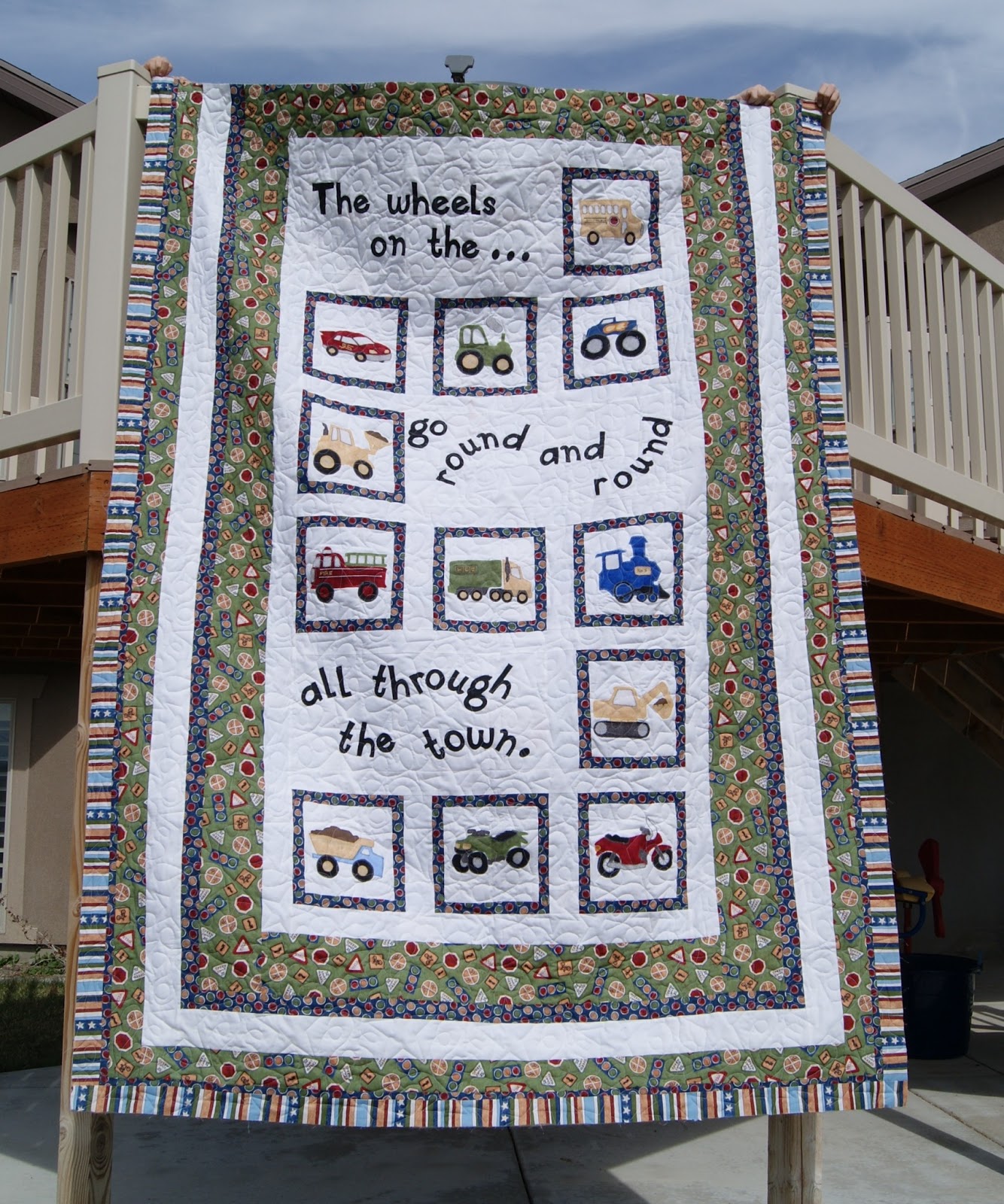 Chocolate Dipped Quilts: The Wheels on the Bus Quilt