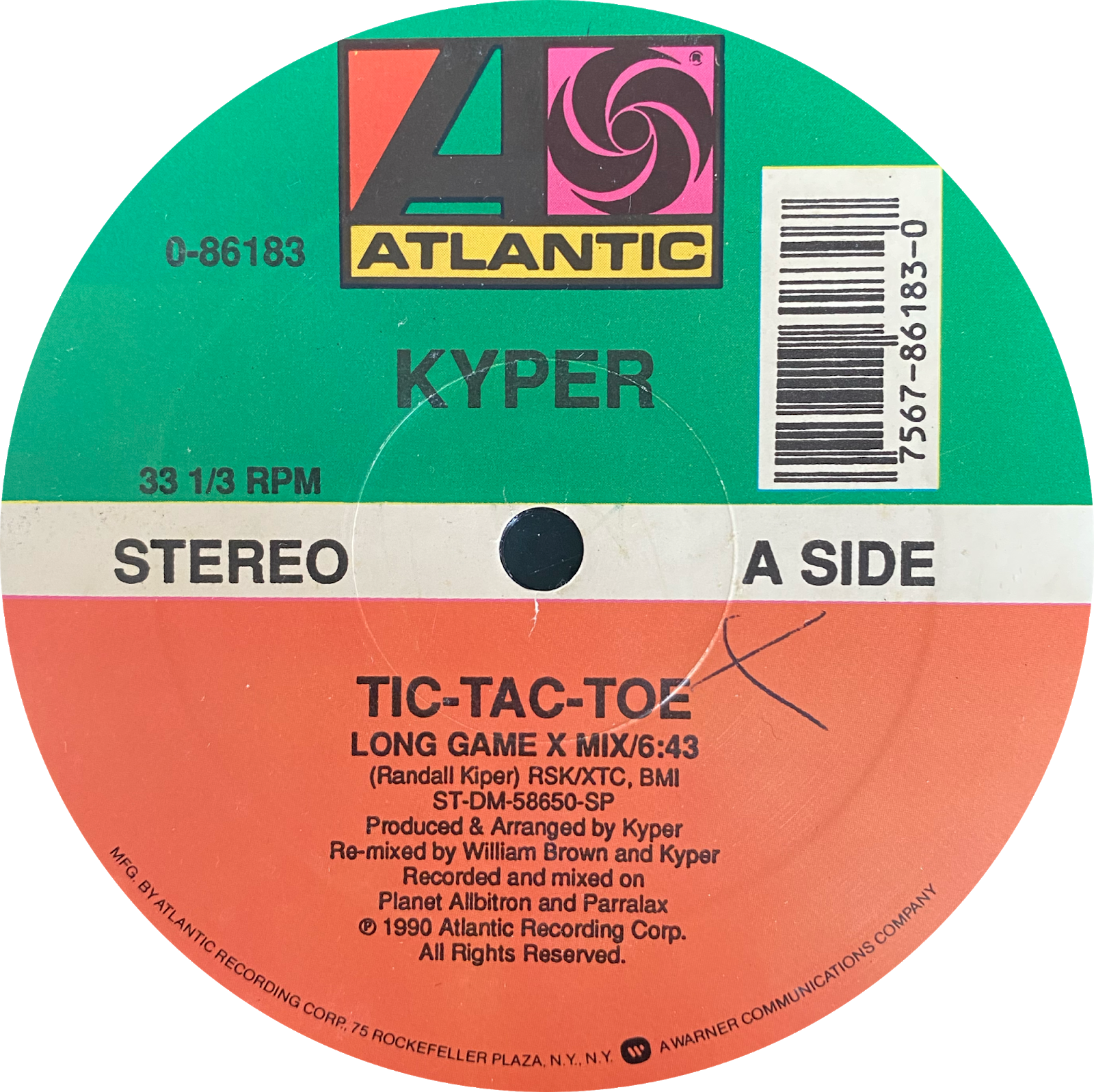drony_dj Electro Bass: Kyper - Tic-Tac-Toe (Vinyl, 12'' 1990)(Atlantic ...