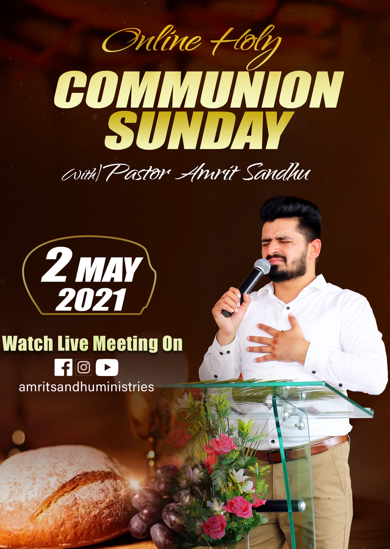 GET READY FOR ONLINE HOLY COMMUNION SUNDAY PRAYER MEETING