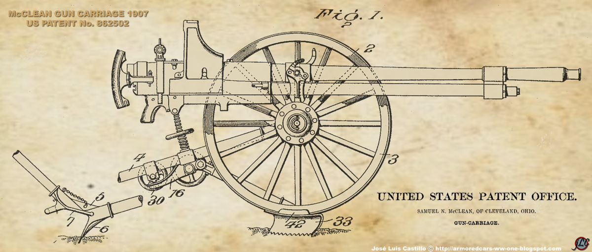 Armored Cars in the WWI: US McClean 37-mm Quick-Firing Gun used by the ...