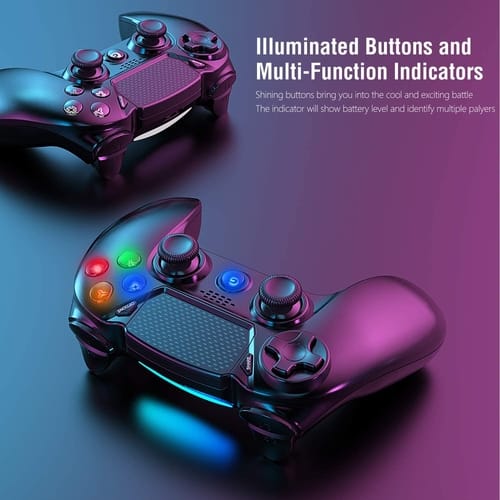 Review Gamory Wireless Controller for PS4 with Shining Buttons