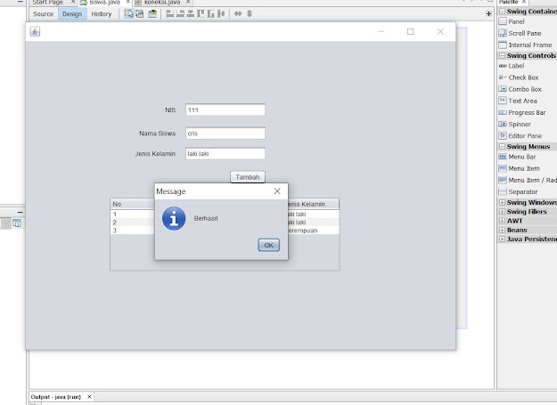 Cara Menginput Data Dalam Database Menggunakan Netbeans