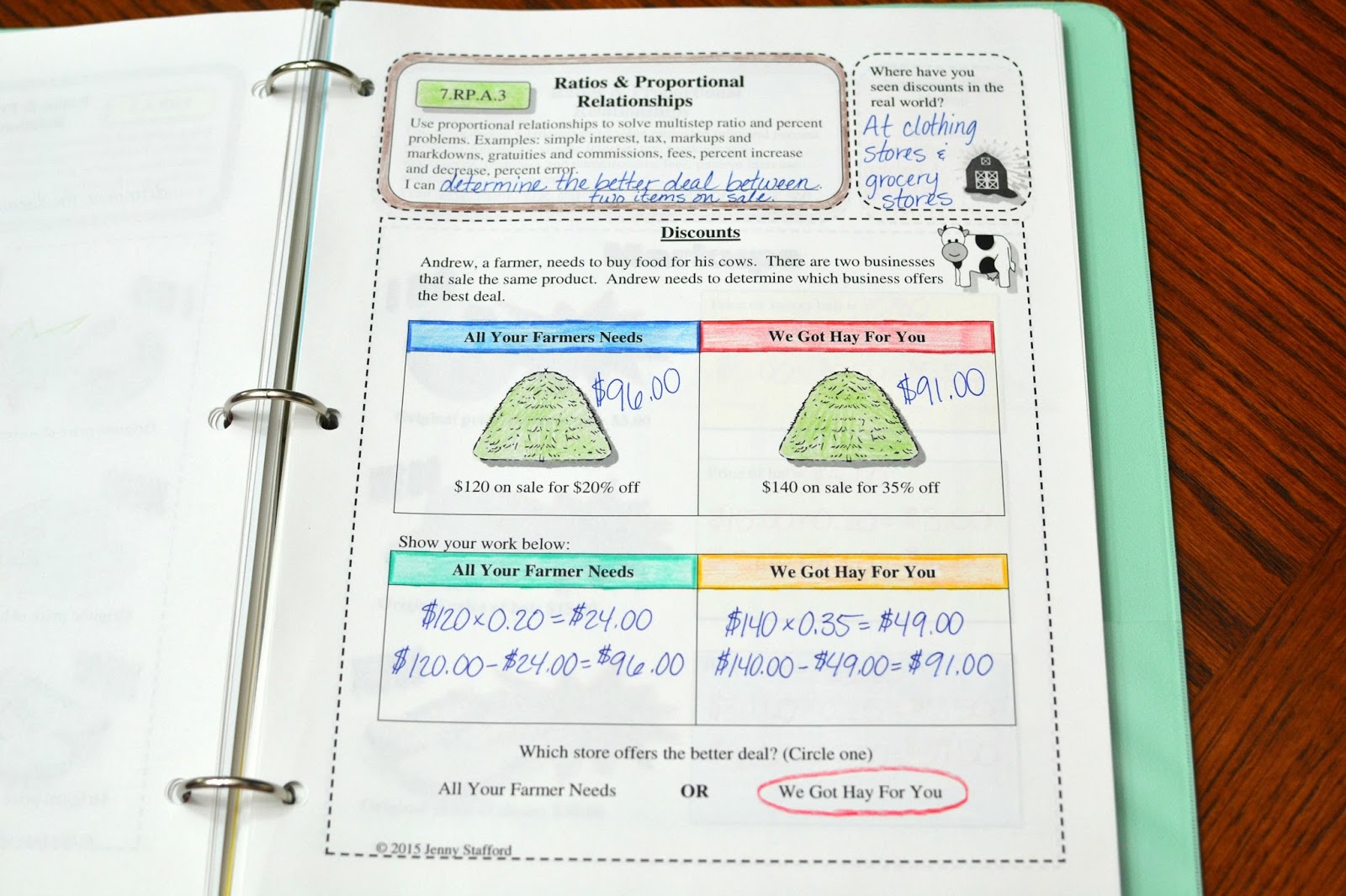 Math in Demand: 7th Grade Math Interactive Notebook