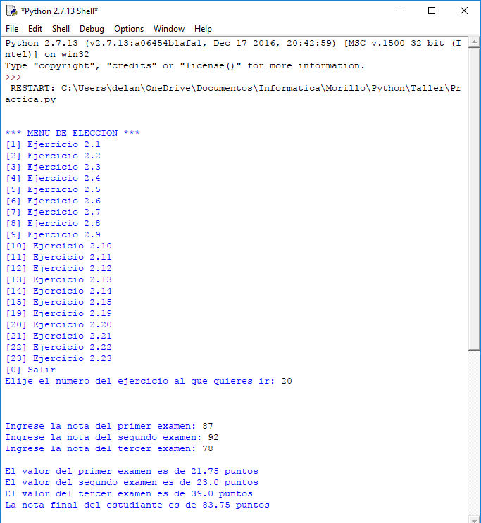 Programas en Python.