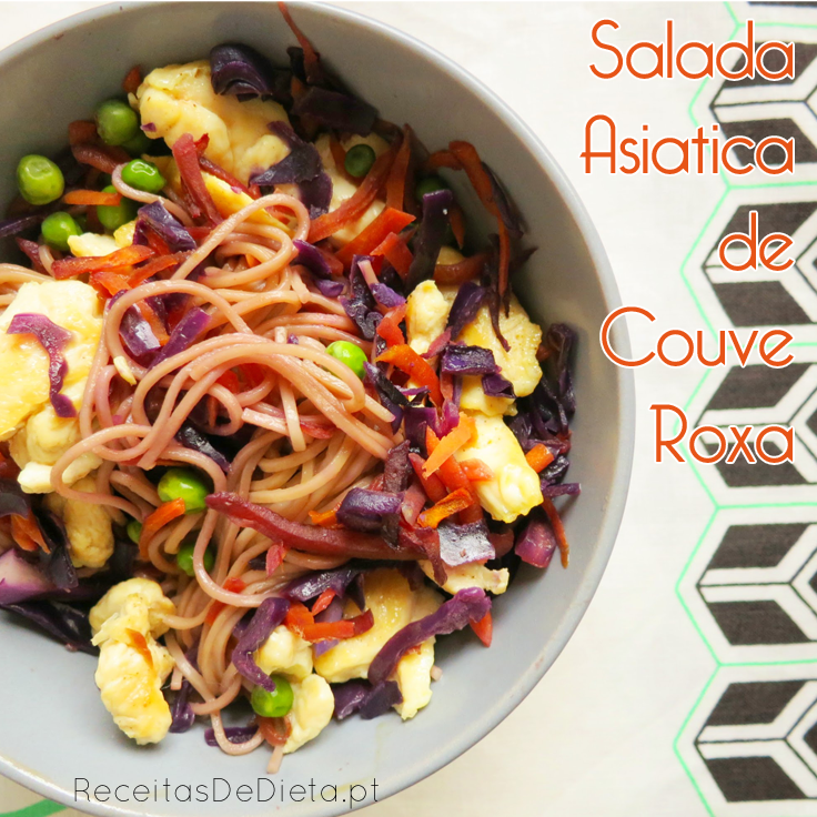 Salada Asiatica com Couve Roxa | Receitas de Dieta