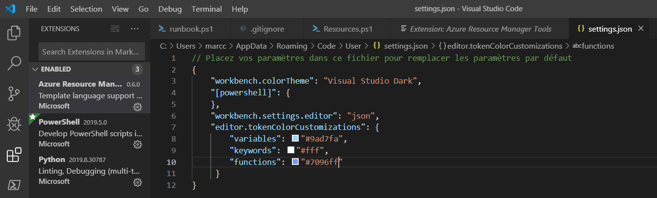 Azure & Co: Change Visual Studio Code syntax highlighting Azure & Co: Change Visual Studio Code syntax highlighting