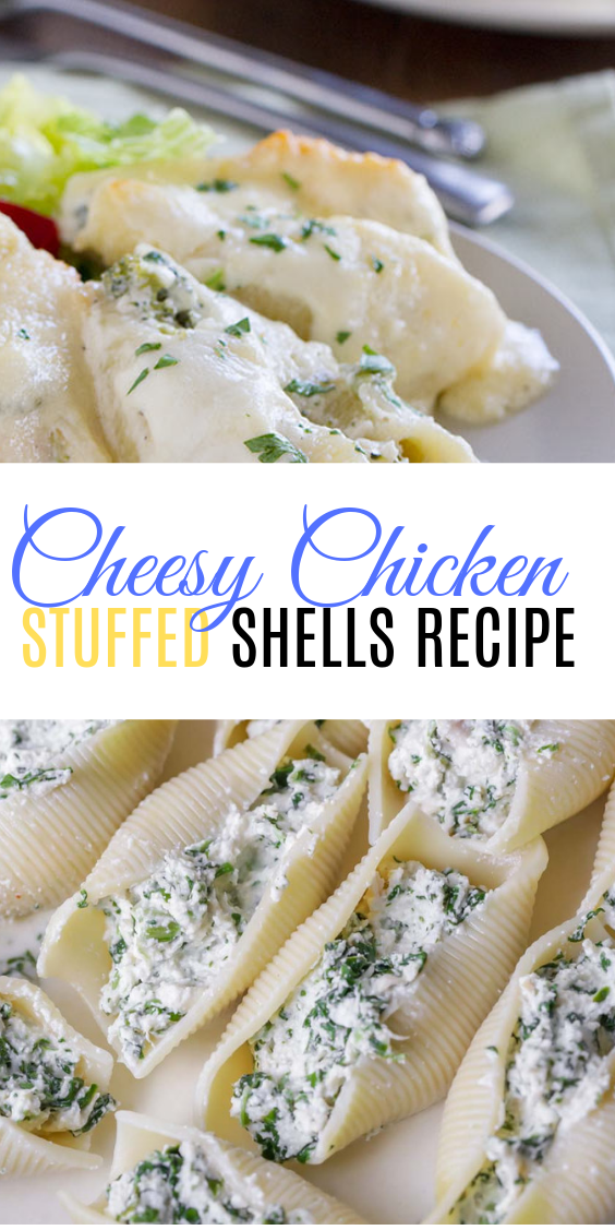 CHEESY CHICKEN STUFFED SHELLS RECIPE - Popular Recipes